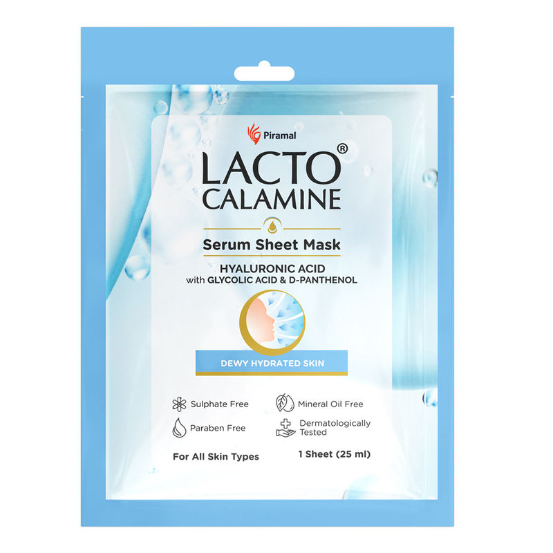 Buy Lacto Calamine Hyaluronic Acid Face Serum Sheet Mask for Intense ...