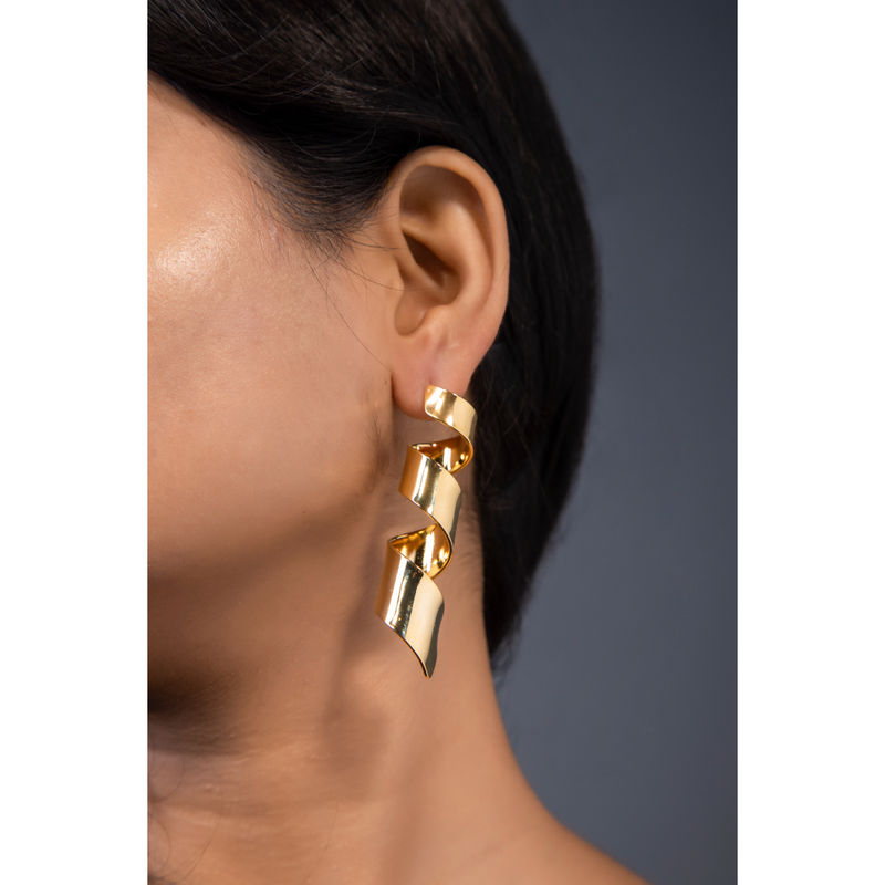 Buy BEAUTY SPOT JEWELLERY Gold Danglers Online