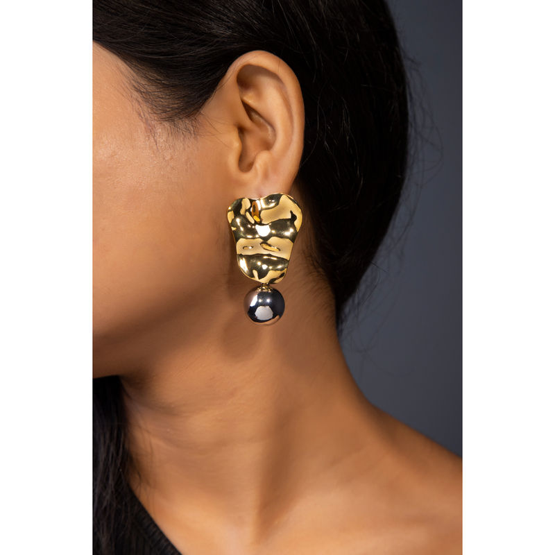 Buy BEAUTY SPOT JEWELLERY Gold Danglers Online