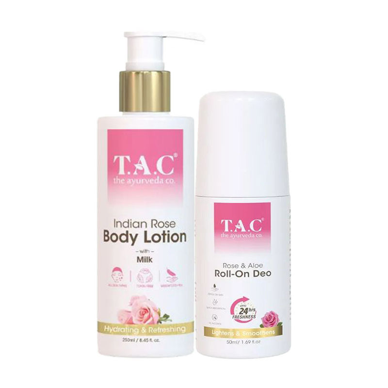 Buy TAC - The Ayurveda Co. Rose Roll-On And Body Lotion For Smooth ...