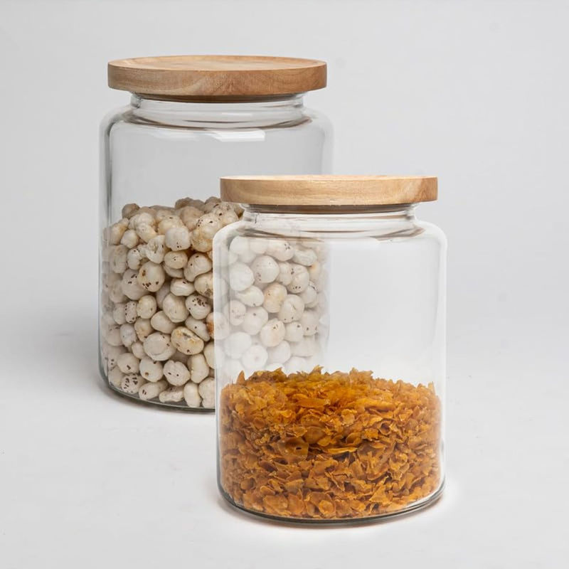 Buy Anko 4L Clear Glass Jar for Kitchen Storage, Set Of 2 Online