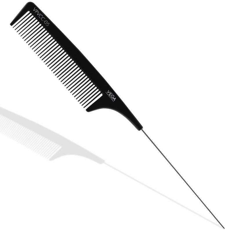 Buy Vega Professional Pin Tail Comb Black Line - VPVCC 05 Online