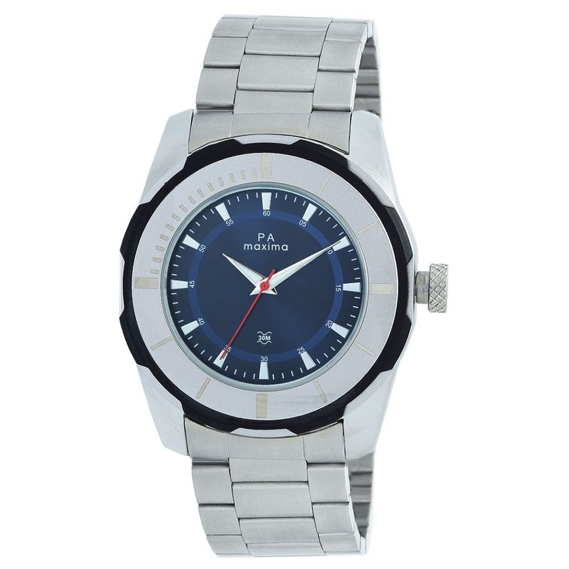 Buy PA Maxima Men 38485CAGI Navy Blue Dial Analog Watch (M) Online