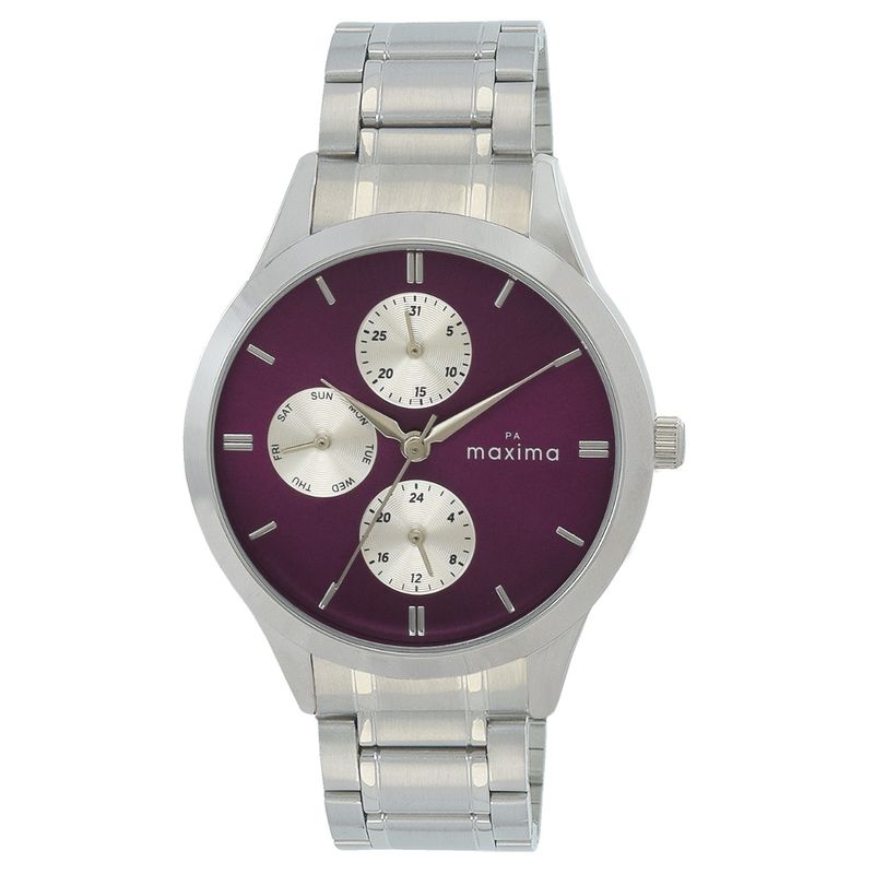 Buy PA Maxima Women 67452CMLI Burgundy Dial Analog Watch (M) Online