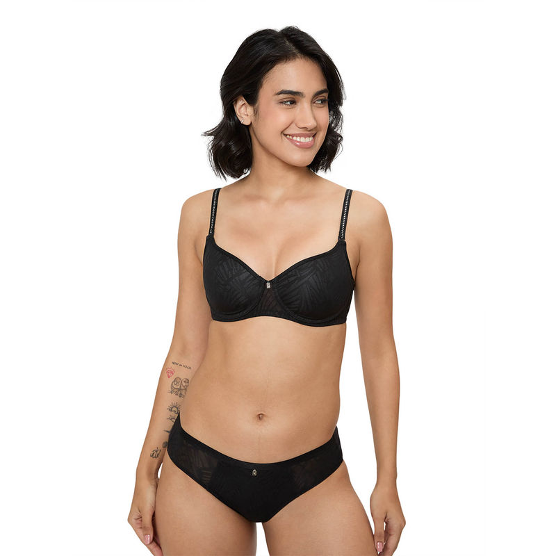 Buy Triumph Black Fancy Shimmer Detachable Straps Underwired Padded Bra Online