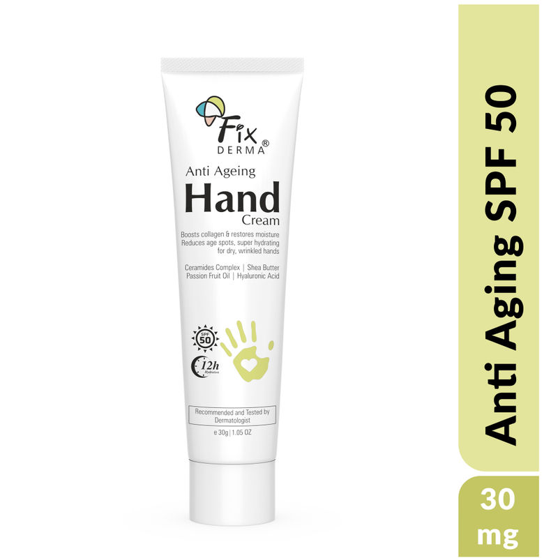 Buy Fixderma Anti Ageing Hand Cream With Ceramides and Hyaluronic Acid ...
