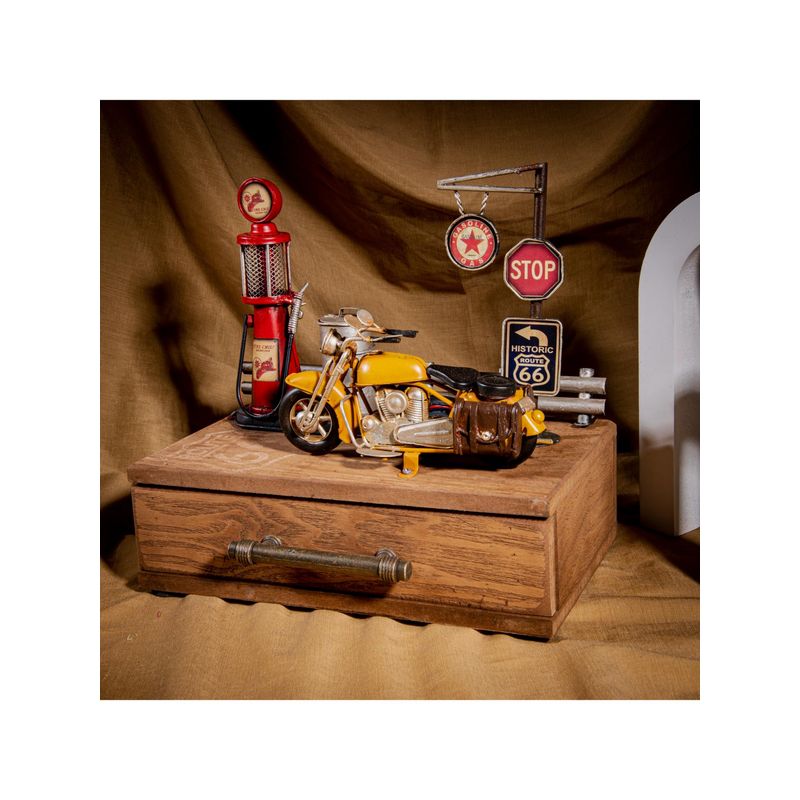 Buy Gibox Heritage Rustic Motorcycle Gas Station Home Styling Accent ...