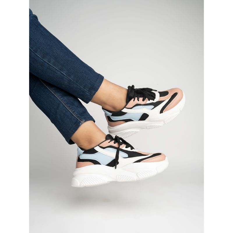 Buy Shoetopia Women Colorblock Black Walking Shoes Online