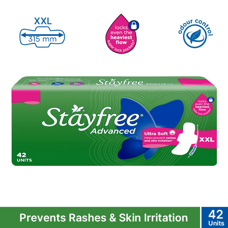 Buy Stayfree Advanced Ultra Soft Sanitary Pads with Cottony Soft Cover ...