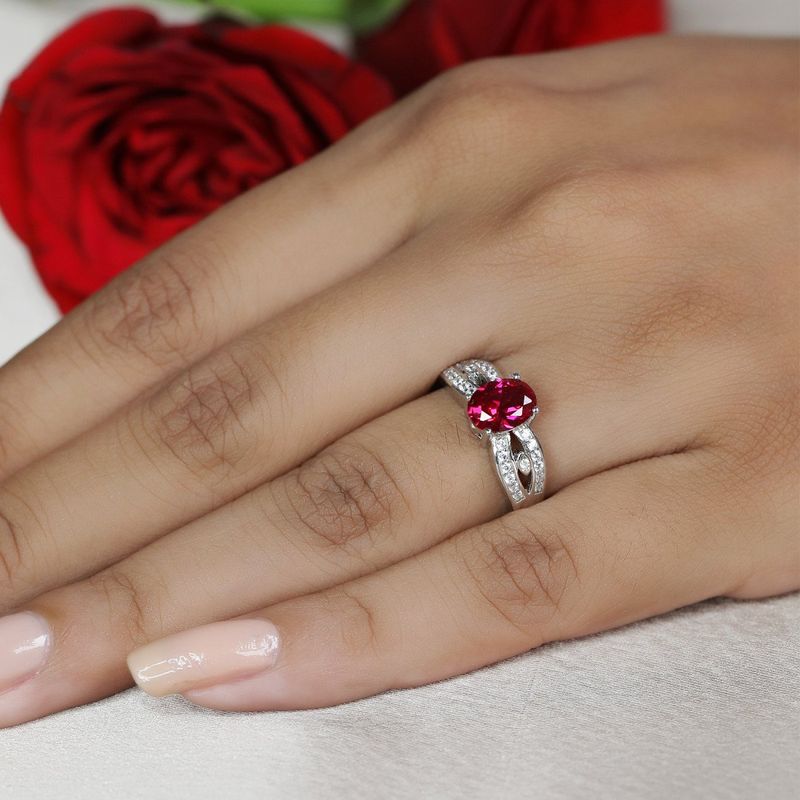 Ornate Jewels Ruby Promise Ring For Women: Buy Ornate Jewels Ruby ...