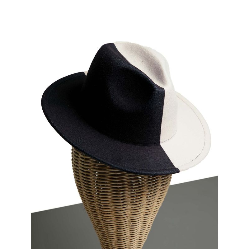 Buy CHOKORE Unisex Iconic Half and Half Colorblock Multi-Color Fedora ...