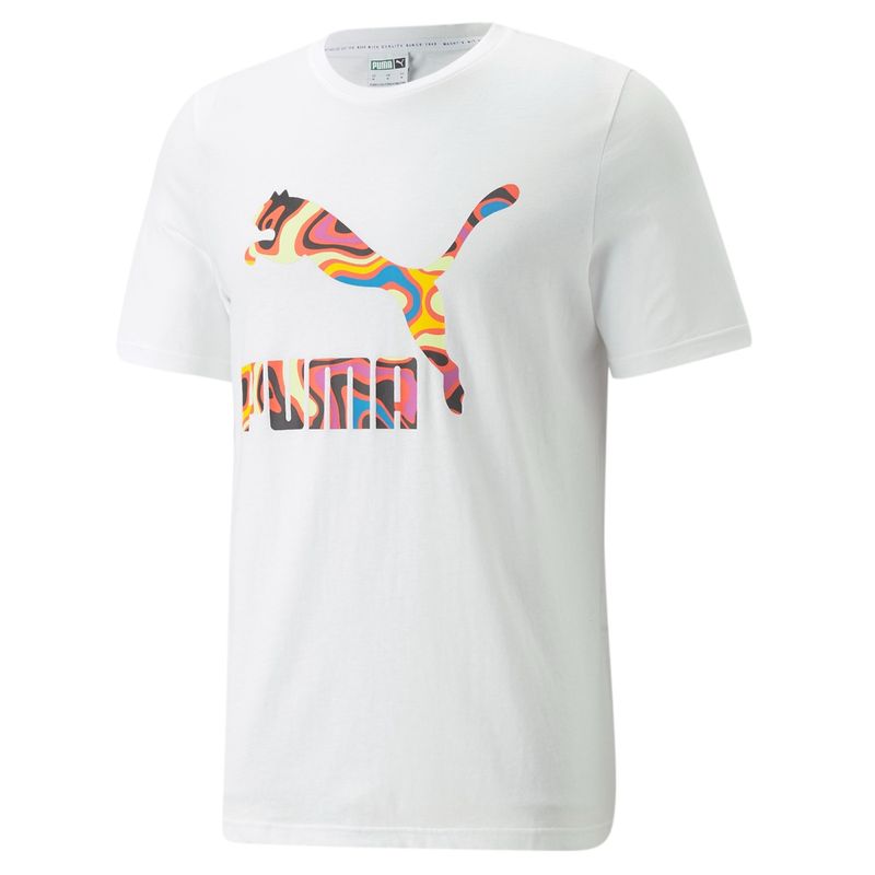 Buy Puma Lava Flow Logo (s) Men White T-shirts Online