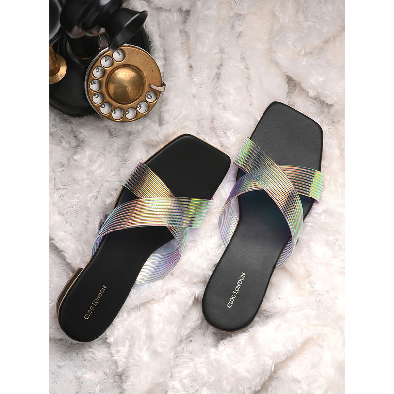 Buy CLOG LONDON Women Multi Color Slip On Heels Online