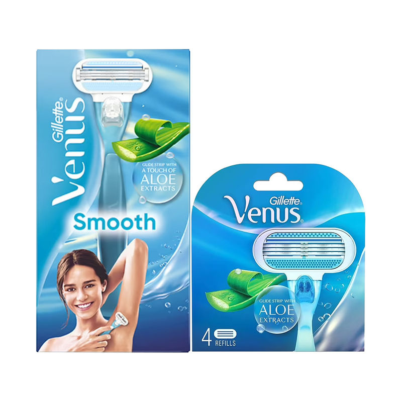 Buy Gillette Venus Combo - Razor + Pack Of 4 Carts Online