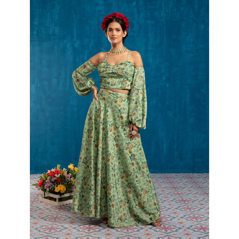 Buy Gajra Gang Fusion Lehengas Set 2 GGLEH32 (Set of 2) Online