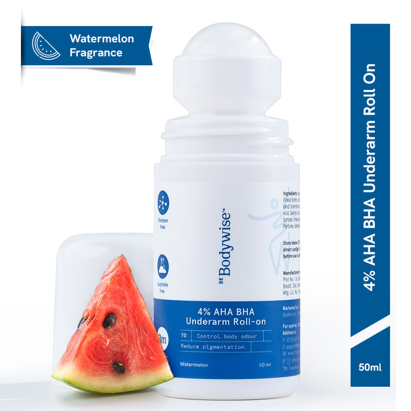 Buy Be Bodywise 4% AHA BHA Underarm Roll On Deodorant Watermelon ...