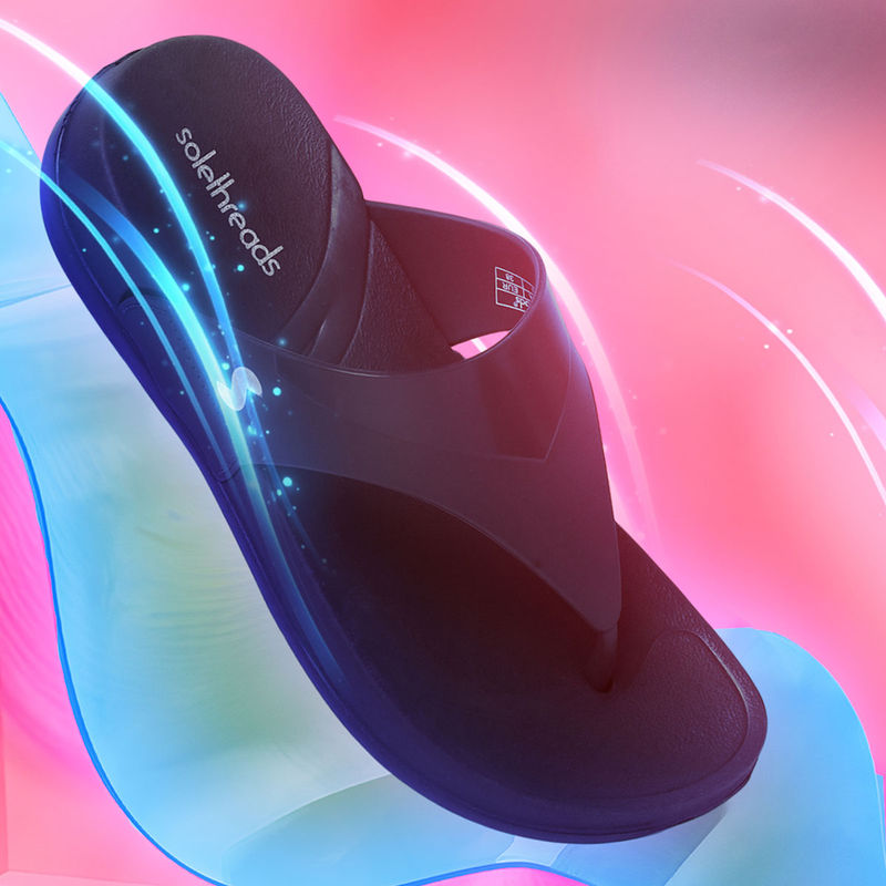 Buy SOLETHREADS Allure Black Solid Women Flipflops Online