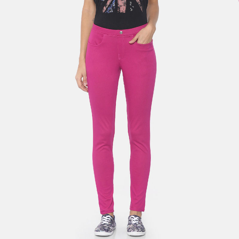 Buy Go Colors Dark Rose Jeggings 360 Degree Super Stretch (S) Online
