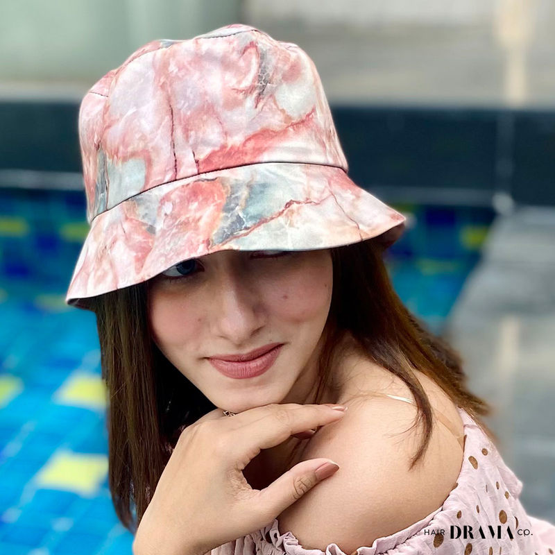 Buy Hair Drama Co. Marbled Bucket Hat - Gingerbread Brown Online