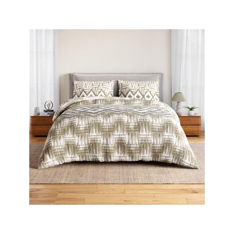 Buy SPACES Linear Traced Elm 144 TC Cotton Geometric Design Soft ...