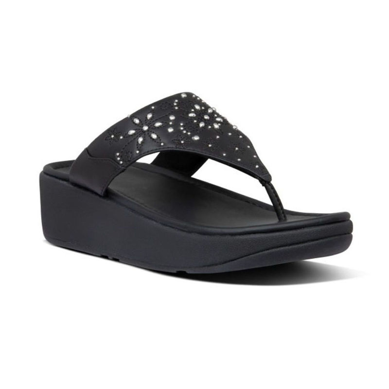 Buy Fitflop Black Synthetic Women Sandals Online