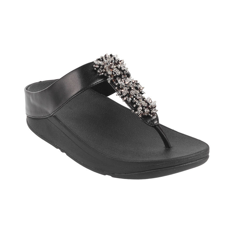 Buy Fitflop Black Synthetic Women Sandals Online