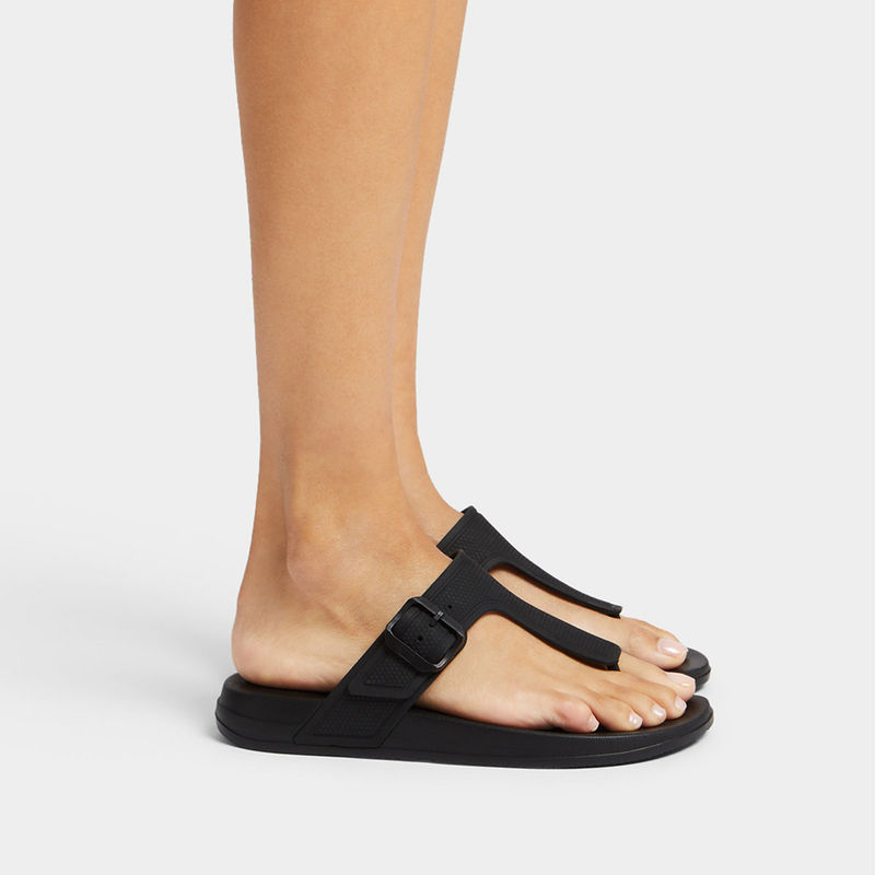 Buy Fitflop Black Synthetic Women Sandals Online