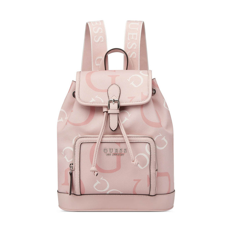 Buy Guess Pink Pvc Printed Backpack Online