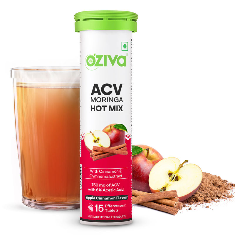 Buy Oziva Acv Moringa Hot Mix For Craving Control - Apple Cinnamon Online