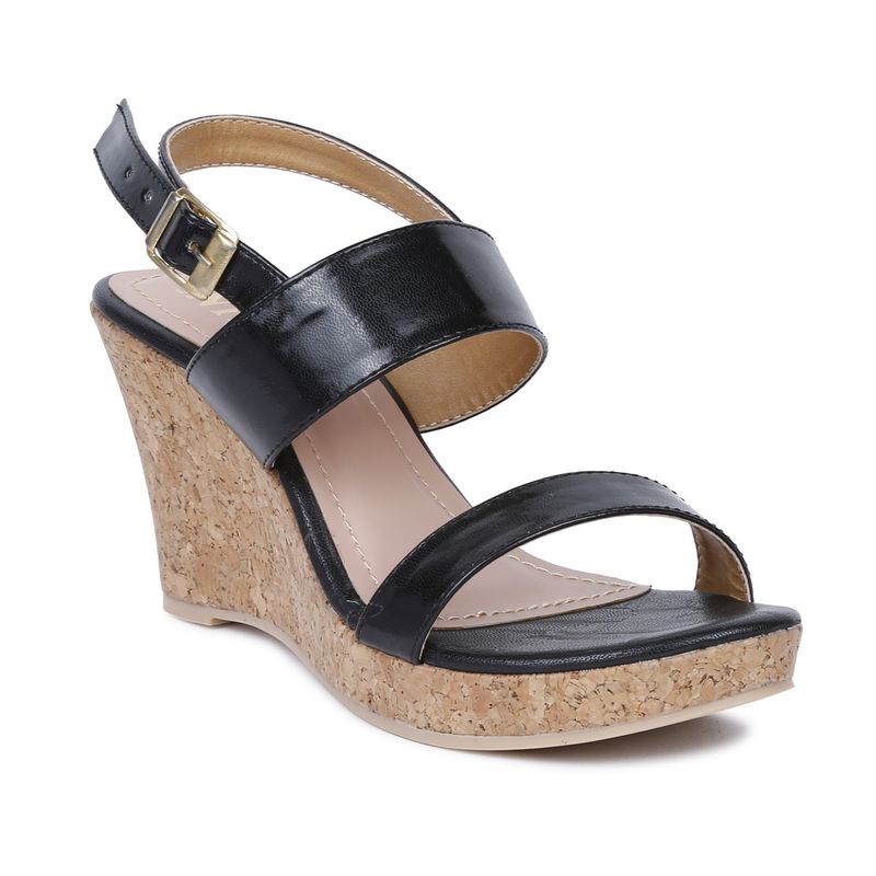 GNIST Classy Black Wedges: Buy GNIST Classy Black Wedges Online at Best ...