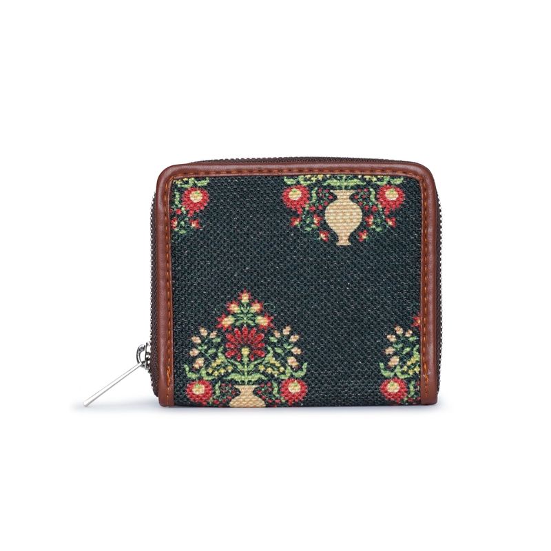 Buy Zouk Royal Green Mogra Womens Mini Wallet Online