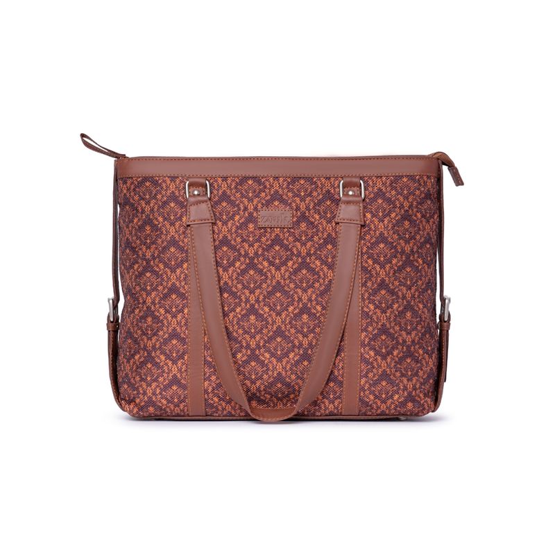 Buy Zouk Brown Floral Womens Office Bag Online
