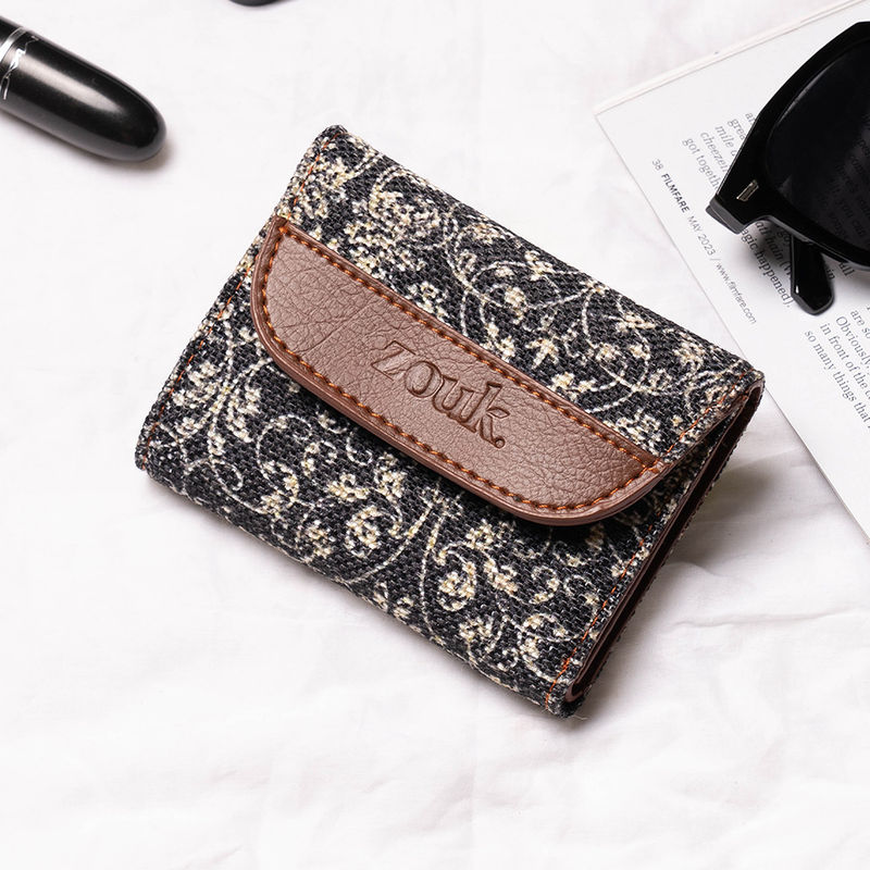 Buy Zouk Lattice Lace Trifold Wallet Online