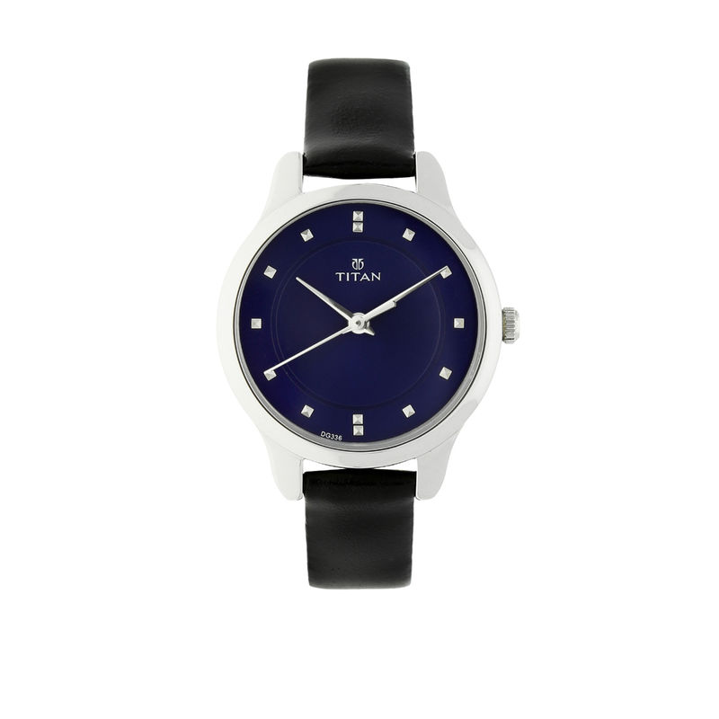 Buy Titan Workwear Watch with Blue Dial & Leather Strap Online