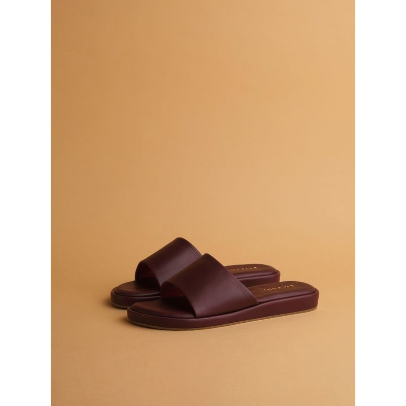 Buy Eridani Rose Maroon Flats Online