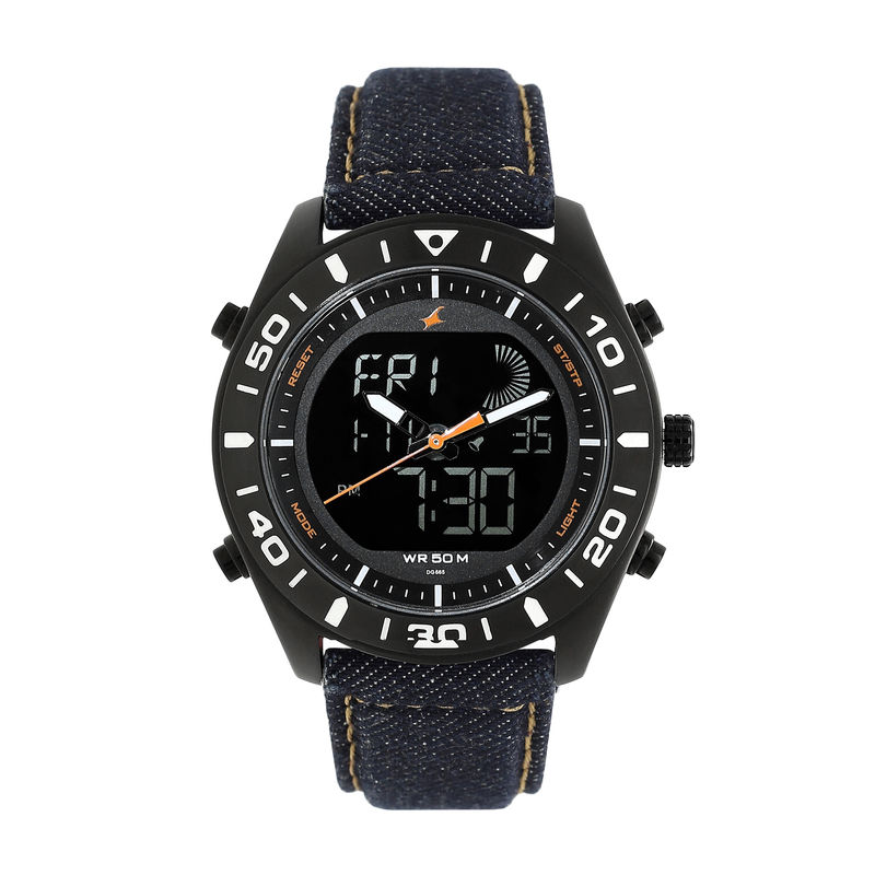 Buy Fastrack 38034NL01 Orange Dial Analog + Digital Watch For Men Online