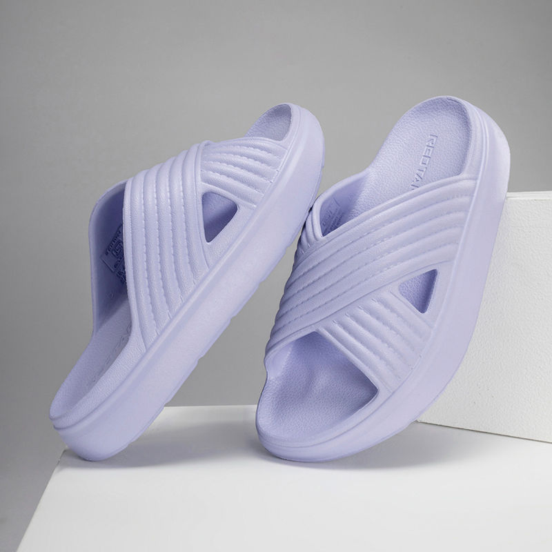 Buy Red Tape Women Purple Sliders Online