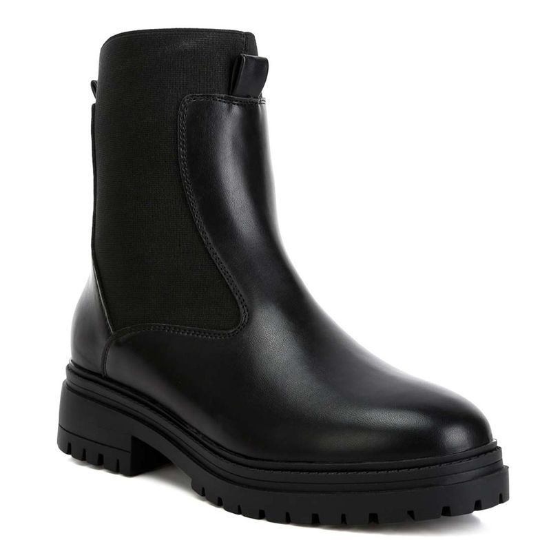 Buy London Rag Faux Leather Chunky Chelsea Boots Black Online