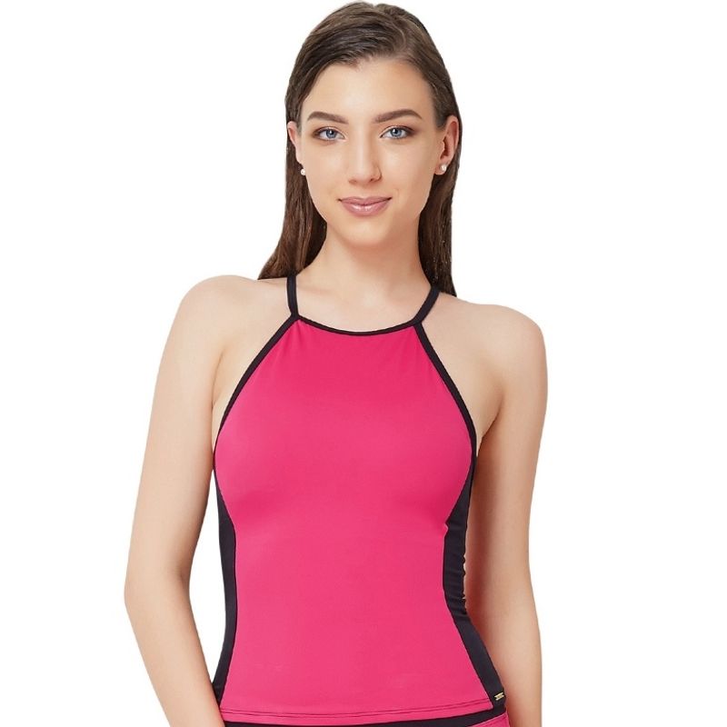 Buy Amante Pink Racerback Tankini Top Online