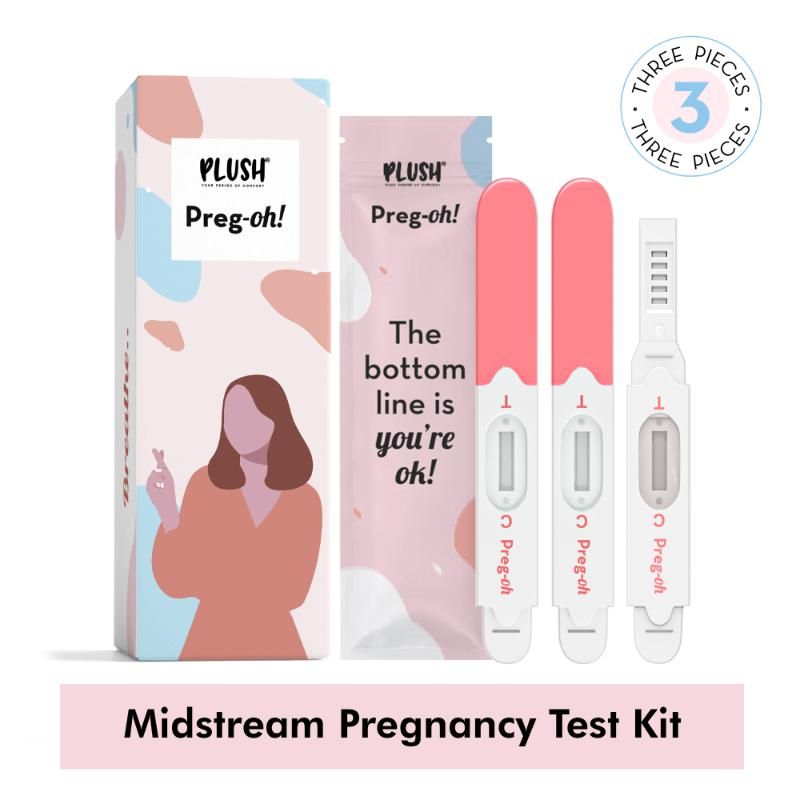 Buy Plush Preg-oh! Midstream Pregnancy Test Kit For Women 99% Accuracy ...