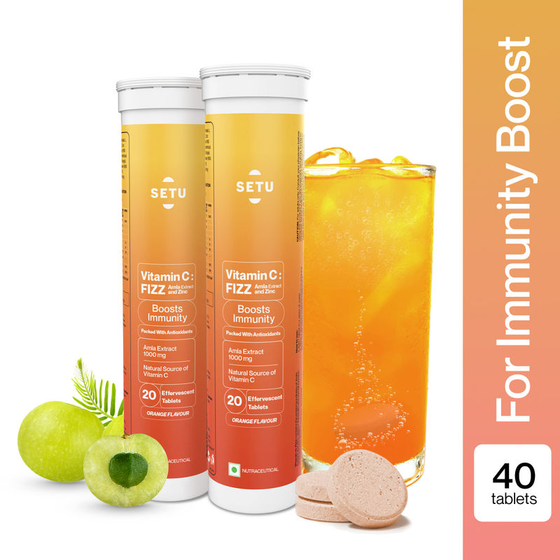 Buy Setu Vitamin C Fizz Effervescent Tablets - Orange Online