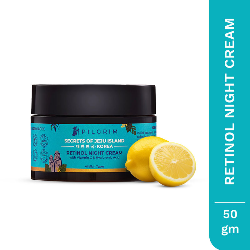 Buy Pilgrim Retinol Night Cream with Vitamin C & Hyaluronic Acid Online