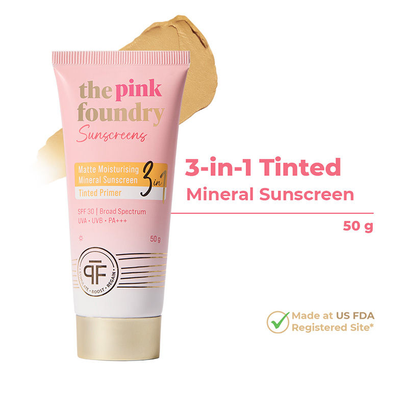 Buy The Pink Foundry Tinted Matte Mineral Moisturising Sunscreen - SPF ...