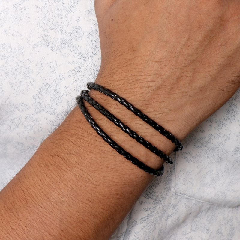 Buy Joker & Witch Aaron Braided Wrap Around Black Bracelet Online