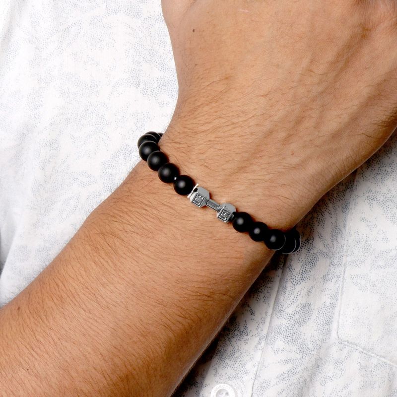 Buy Joker & Witch Lift Life Beaded Black Bracelet Online