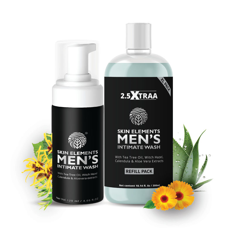 Buy Skin Elements Men's Intimate Wash With Tea Tree Oil Refill Pack Online