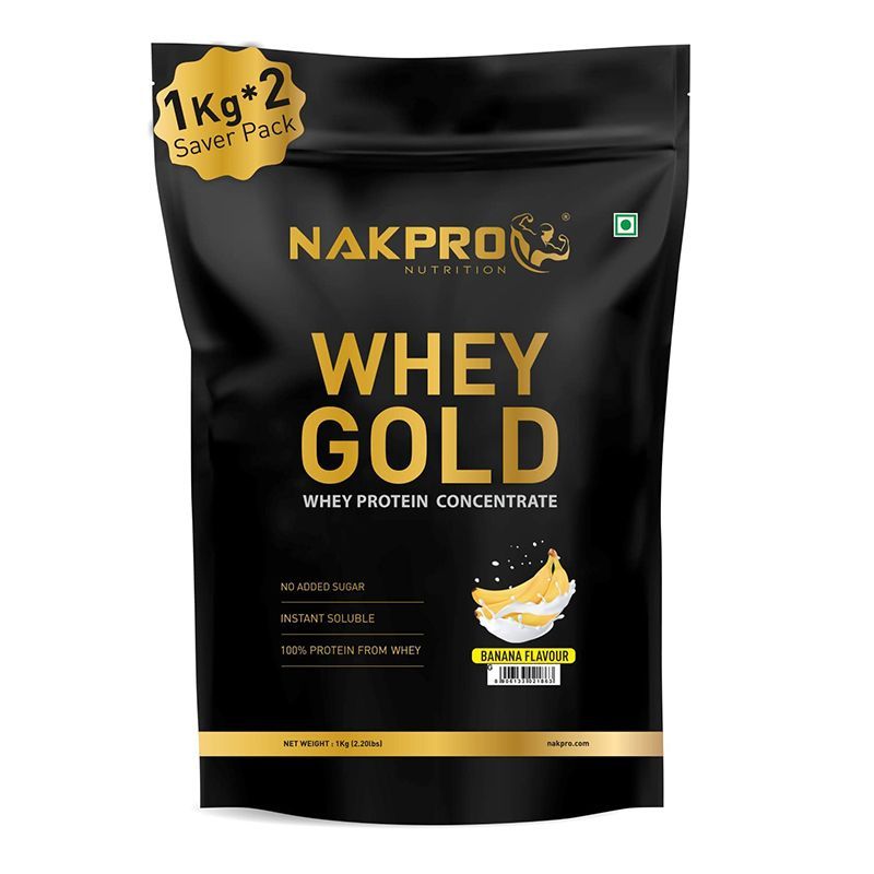 Buy NAKPRO Gold Whey Protein Concentrate Supplement Powder - Banana ...