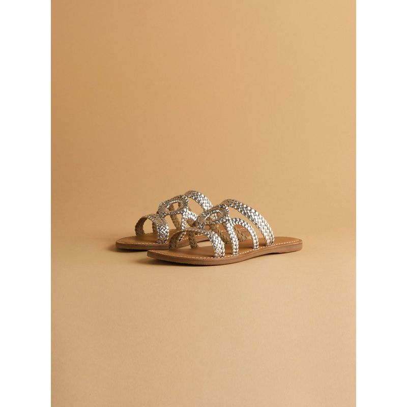 Buy Eridani Woven With Solid Silver Estrella Flats Online