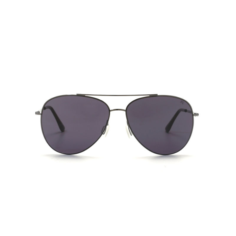 Buy French Connection Blue Lens Aviator Sunglass Full Rim Metallic ...