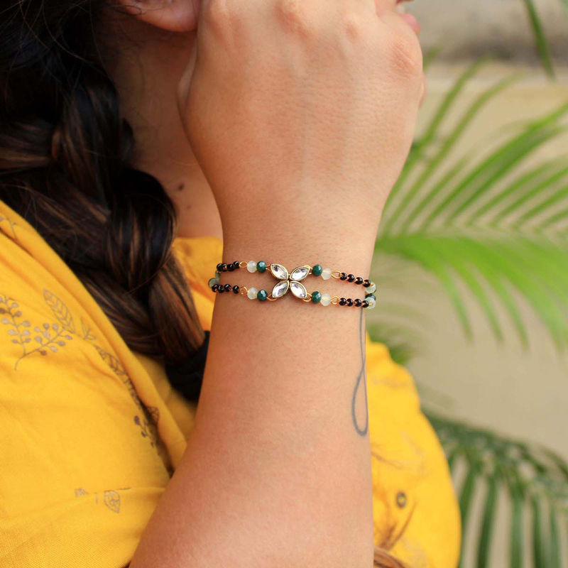Buy BeAbhika Kundan Bling Mangal Sutra Bracelet Online